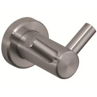 China Double Hotel Bathroom Robe Hooks Polished Stainless Steel Coat Hook for sale
