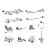 China OEM Contemporary Bathroom Fittings Sus304 Stainless Steel 12 Piece Bathroom Set Wall Mounted for sale