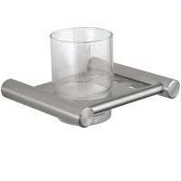 China Household Bathroom Tumbler Holders Metal Chrome Wall Mounted Toothbrush Holder for sale