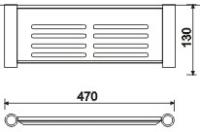 China 480mm Bathroom Accessories Shelves Sus304 Gray RustProof Stainless Steel Shower Shelf for sale
