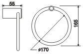 China Bathroom Chrome Towel Rack Stainless Steel 304 Modern Circle Towel Hanger for sale