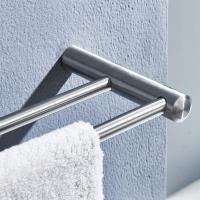 China Heavy Duty Bathroom Towel Bars Sus304 Stainless Steel Bathroom Towel Rack Brushed for sale