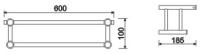 China Stainless Steel 304 Towel Shelf Holder Wall Mount OEM Hotel Bathroom Towel Rack for sale