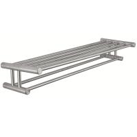 China Stainless Steel 304 Towel Shelf Holder Wall Mount OEM Hotel Bathroom Towel Rack for sale