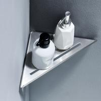 China Rustproof Bathroom Accessories Shelves Corner Shelf Wall Mounted Shower Sus 304 Stainless Steel Satin Finish for sale