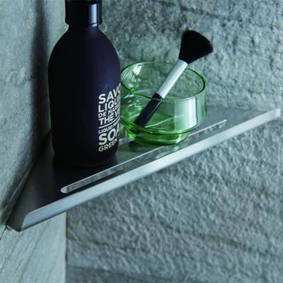 China Rustproof Bathroom Accessories Shelves Corner Shelf Wall Mounted Shower Sus 304 Stainless Steel Satin Finish for sale