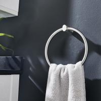 China Round Brushed Nickel Hand Towel Holder SUS 304 Stainless Steel Wall Mounted for sale