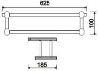 China Nicke SN003-04 Bathroom Towel Shelves With Double Towel Bars SUS304 Brushed for sale