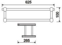 China 62.5cm OEM Bathroom Towel Racks Hanger Sus304 Hole Drilling Installation for sale