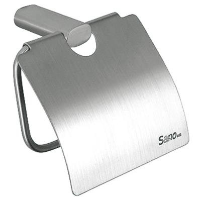 China RustProof Toilet Paper Holder With Cover Stainless Steel 304 Brushed Silver for sale