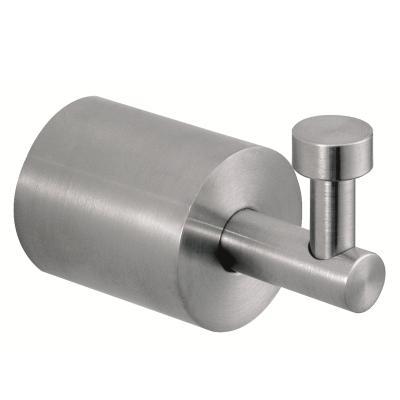 China Towel Wall Mounted Bathroom Robe Hooks SUS304 Stainless Steel Heavy Duty Brushed Silver for sale