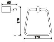 China Metal Bathroom Hand Towel Holder Stainless Steel 304 Wall Mounted Satin Polished for sale