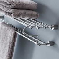 China Stainless Steel Bathroom Towel Racks Wall Mounted Polished Satin for sale