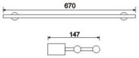 China SUS304 Stainless Steel Towel Rod Rustproof Wall Mounted Bathroom Towel Rack for sale