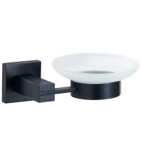 China Satin Soap Case Wall Mounted Glass 304 Stainless Steel Bathroom Soap Holder for sale