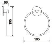 China Circular Polished Bathroom Towel Rings Towel Holder Stainless Steel For Kitchen Toilet for sale
