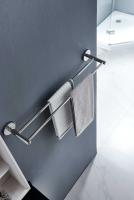 China 650mm Double Bathroom Towel Bars Rack SUS304 Wall Mount Polished Finish for sale