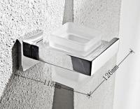 China Square Soap Dish Toothbrush Holder Sus304 Wall Mounted Bathroom Tumbler Holder for sale