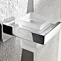 China Square Soap Dish Toothbrush Holder Sus304 Wall Mounted Bathroom Tumbler Holder for sale