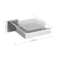 China Minimalist Design Soap Dish Holders Square Stainless Steel 304 Metal Soap Holder for sale