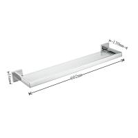 China Wall Mount SUS304 Stainless Steel Bathroom Stand Satin Tempered Glass Shelf for sale