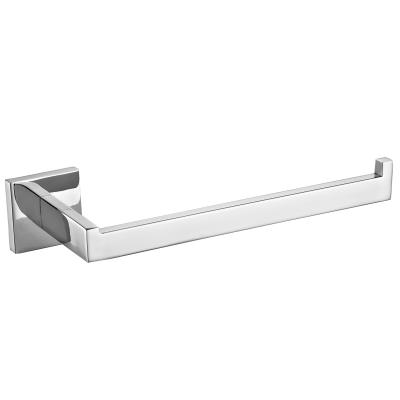 China Customizable Chrome Hand Towel Bar Sus304 Grey Square Circular Hand Towel Holder for sale