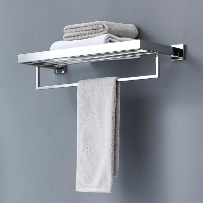 China SUS304 Bathroom Towel Racks Concealed Hotel Shower Shelf Polished for sale