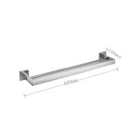 China OEM Chrome 24 Inch Towel Bar Square SUS304 Heavy Double Bar Towel Rack for sale