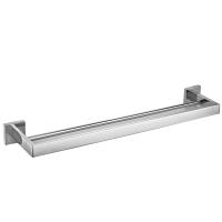 China OEM Chrome 24 Inch Towel Bar Square SUS304 Heavy Double Bar Towel Rack for sale
