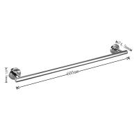China 23 Inch Single Bathroom Towel Bars Polished Finish Wall Mounted OEM ODM for sale