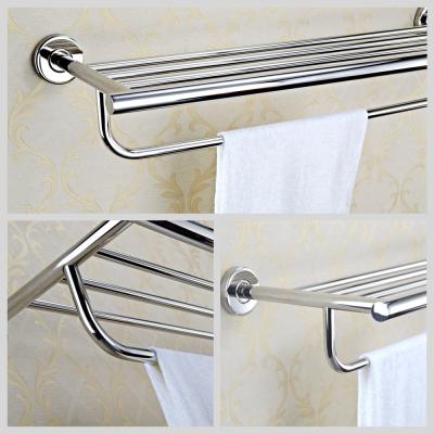China Lavatory Bathroom Towel Racks OEM ODM Wall Mount Towel Shelf Stainless Steel 304 for sale