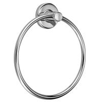China Grey Polished Chrome Hand Towel Holder Sus304 Circular Towel Rack for sale