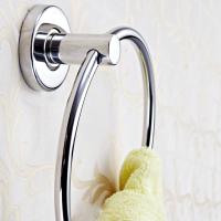 China Grey Polished Chrome Hand Towel Holder Sus304 Circular Towel Rack for sale