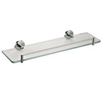 China Stainless Steel 304 Wall Mounted Glass Rack Decorative Glass Shelves For Bathroom for sale