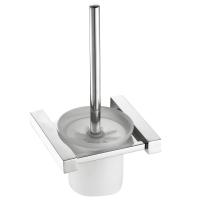 China Sus304 Stainless Steel Toilet Brush Holders Glass Rust Resistance Polished for sale