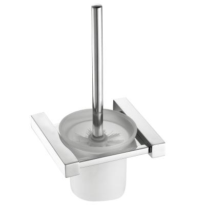 China Sus304 Stainless Steel Toilet Brush Holders Glass Rust Resistance Polished for sale