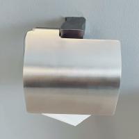 China SUS304 Stainless Steel Paper Holder With Cover Satin Finish Tissue Paper Towel Wall Holder for sale