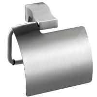 China SUS304 Stainless Steel Paper Holder With Cover Satin Finish Tissue Paper Towel Wall Holder for sale