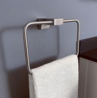China Square Bathroom Towel Rings Hand Towel Holder Metal Gray Sus304 Stainless Steel for sale