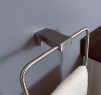 China Square Bathroom Towel Rings Hand Towel Holder Metal Gray Sus304 Stainless Steel for sale