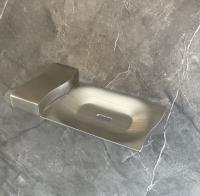 China Bathroom Toilet Soap Dish Silver Soap Holder Wall Mount Satin Finish Rustproof for sale