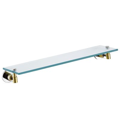 China Rectangular Floating Glass Shelves Rustproof Wall Mounted Stainless Steel Shampoo Rack for sale