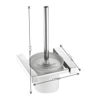 China Sus304 Stainless Steel Toilet Brush Holders Glass Rust Resistance Polished for sale