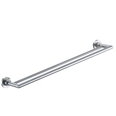 China Wall Mounted Kitchen Towel Rack Bathroom Double Towel Bar SUS304 Polished for sale