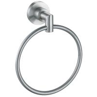 China Heavy Duty Bathroom Towel Rings Simple Round Polished 304 Stainless Paper Towel Holder Wall Mount for sale
