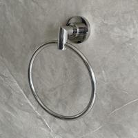 China Heavy Duty Bathroom Towel Rings Simple Round Polished 304 Stainless Paper Towel Holder Wall Mount for sale