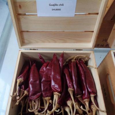 China Smooth And Leathery Guajillo Chili Peppers 10-15cm Red Paprika 25KG for sale