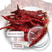China Stemless Dried Red Chili Peppers Natural Sundried Chile Rojo Export Grade Whole Pods 4-7cm 20000-50000SHU Wholesale for sale