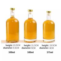 China Custom Glass Bottle for Juice 750ml 1000ml 1500ml Empty Transparent PET Fruit Juice Beverage Bottle for sale