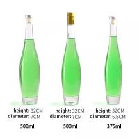 China Custom Glass Bottle for Juice 750ml 1000ml 1500ml Empty Transparent PET Fruit Juice Beverage Bottle for sale
